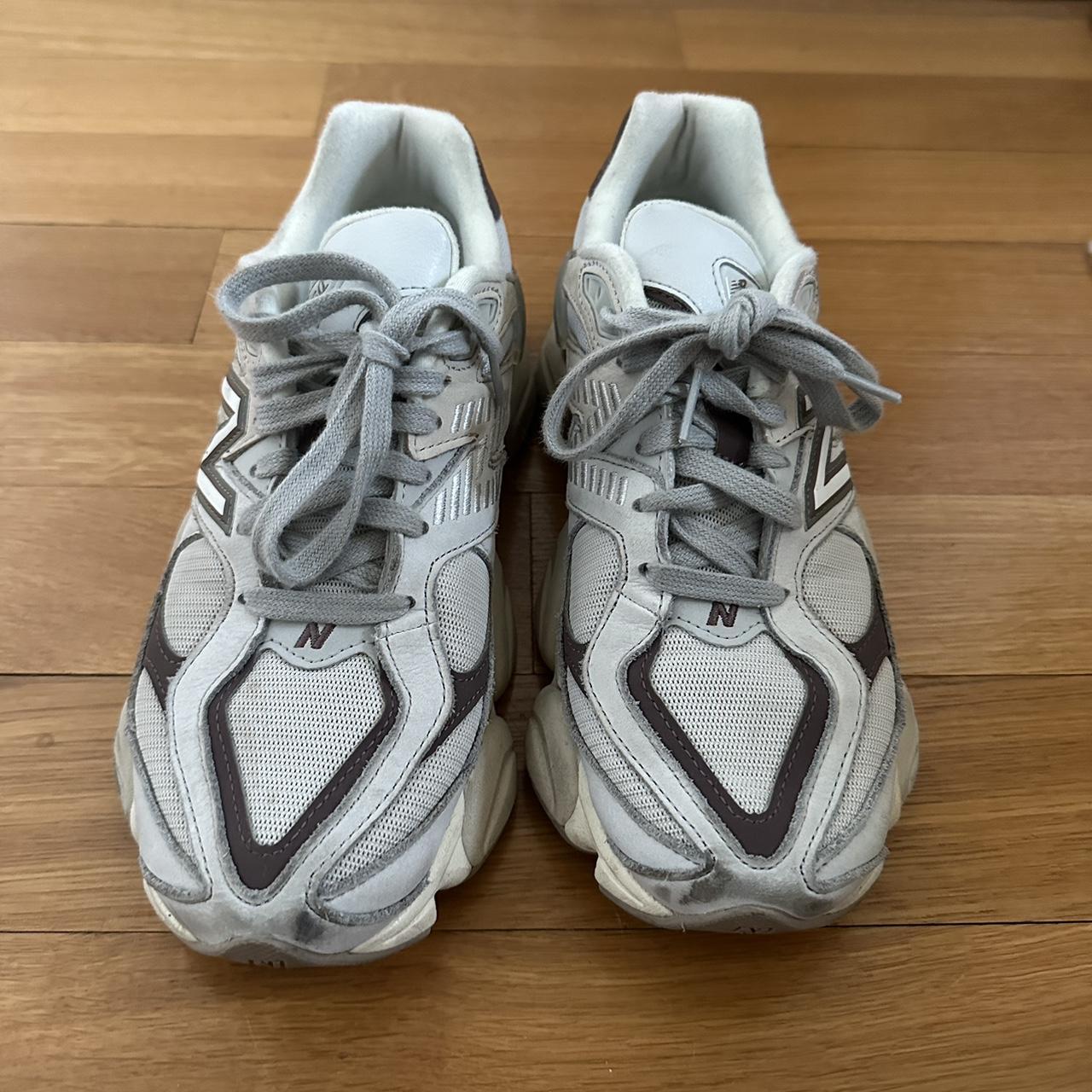 new balance 9060 chunky sneakers in the cream... - Depop