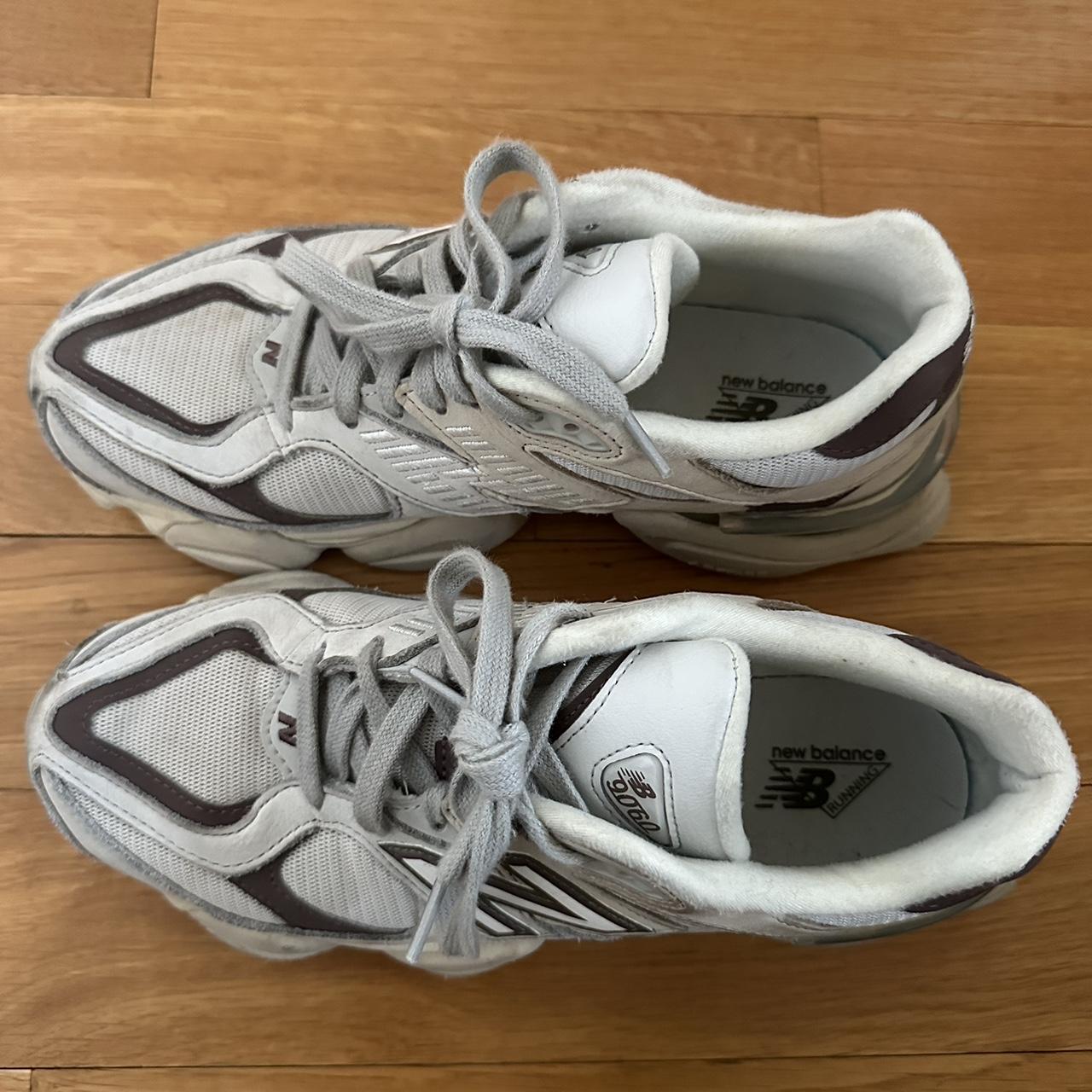 new balance 9060 chunky sneakers in the cream... - Depop