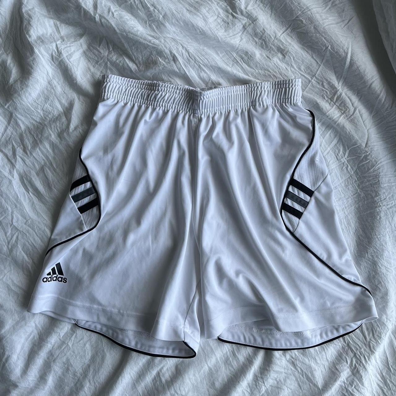 White adidas basketball shorts. Fits womens size XS! - Depop