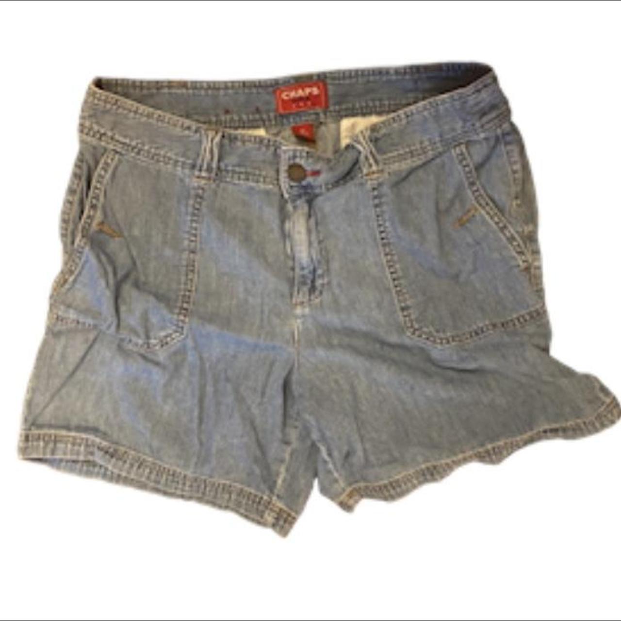 Chaps brand denim shorts, thin and comfy for summer - Depop
