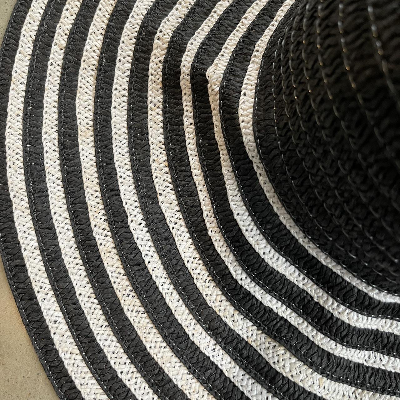 Luca and Marc big straw monochromatic hat Black and... - Depop