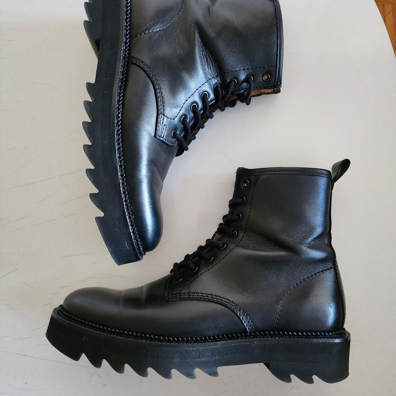 Ami Black Leather Boots size EU42 soft leather - Depop