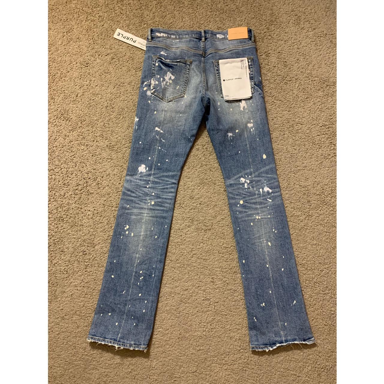 New 🔥 Purple Brand Flare Leg Jean Paint Splatters... - Depop