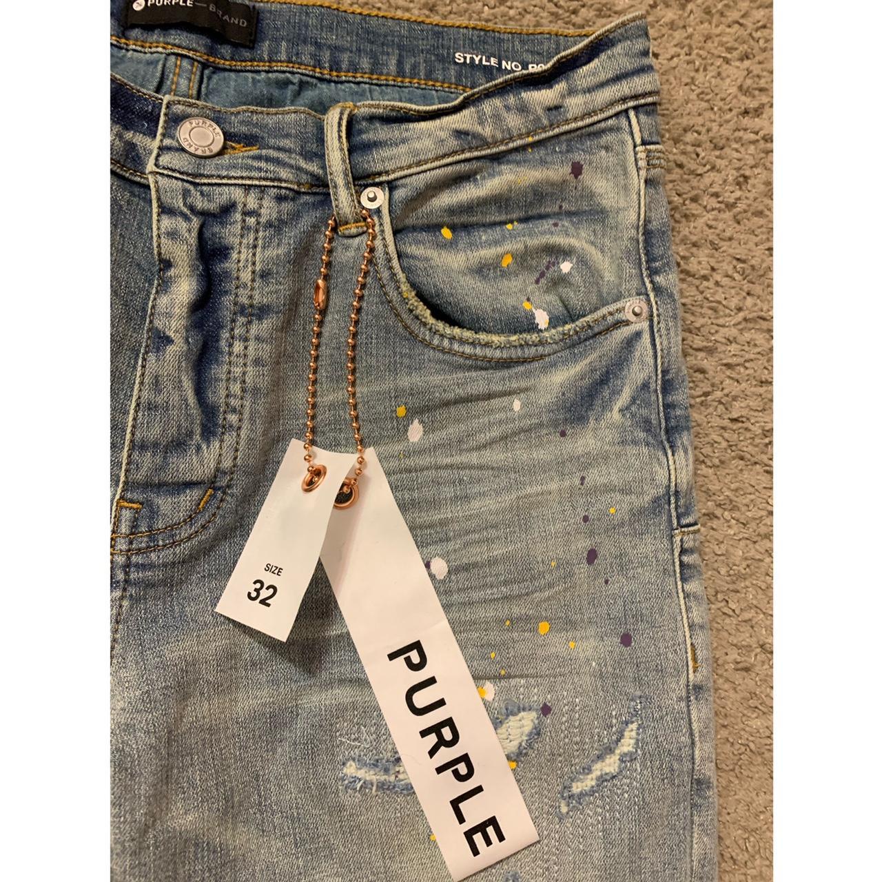 New 🔥 Purple Brand Flare Leg Jean Paint Splatters... - Depop
