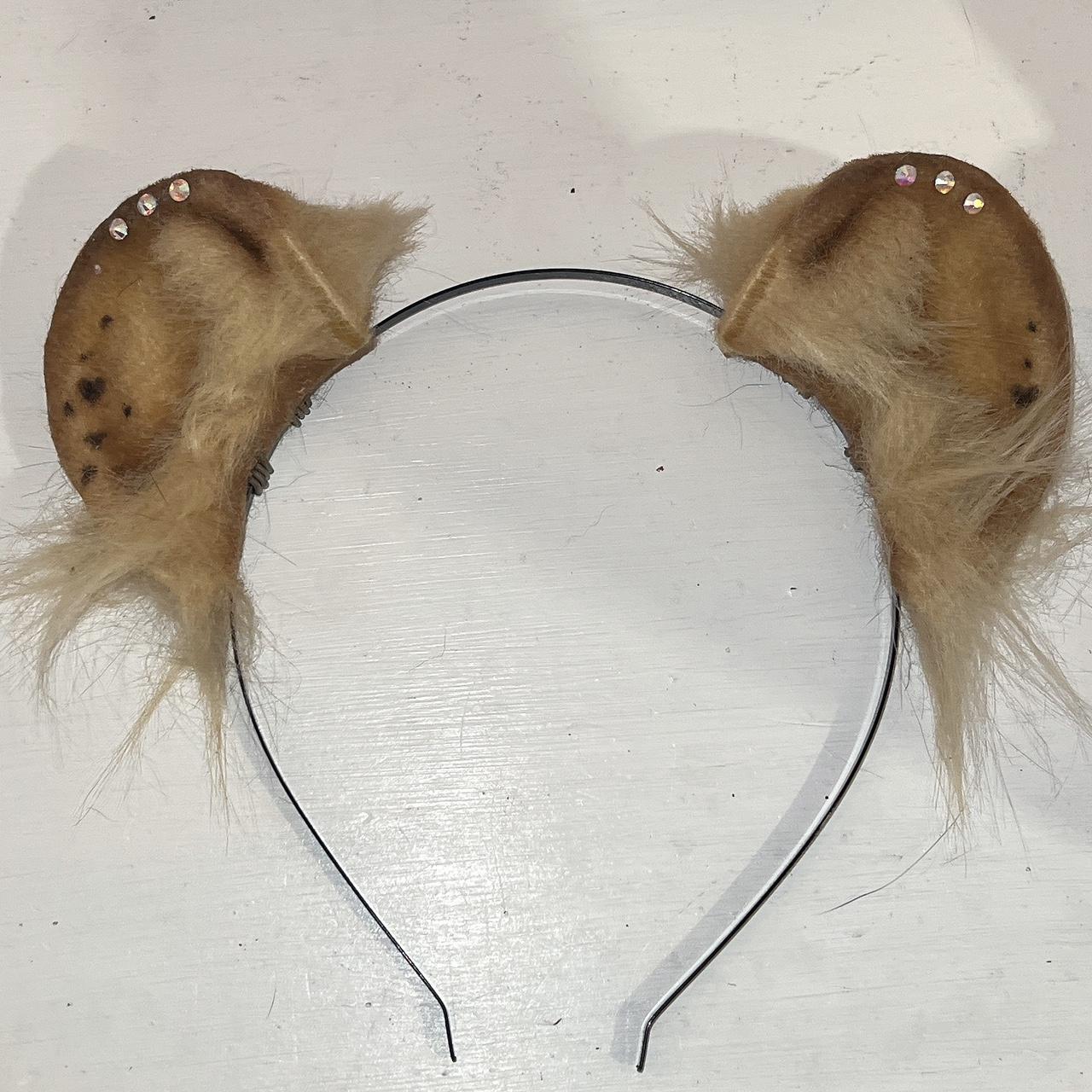 The cutest small bear ears with airbrushed hearts... - Depop