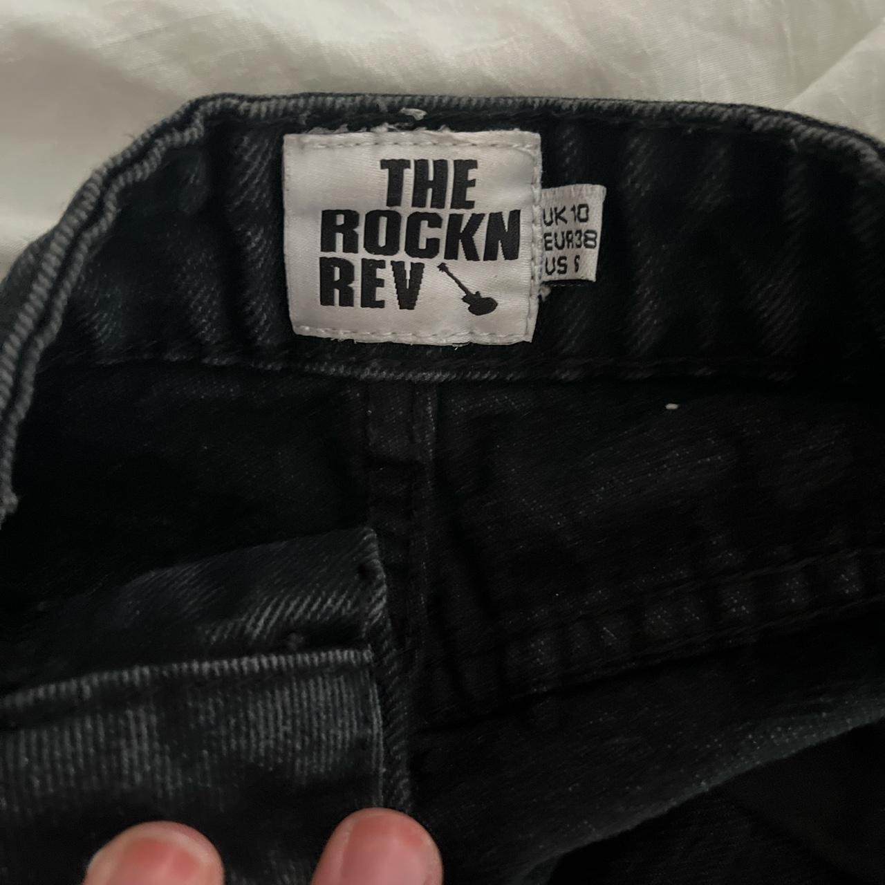 cutest “the rockin rev” black denim shorts. perfect... - Depop