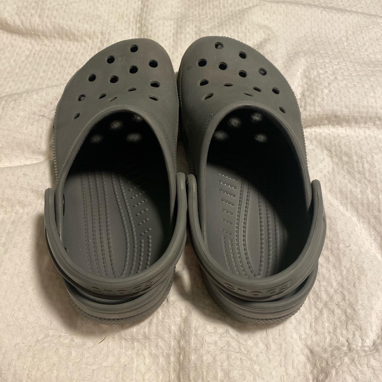 dark grey crocs! youth size 6, so women’s 7.5! - Depop