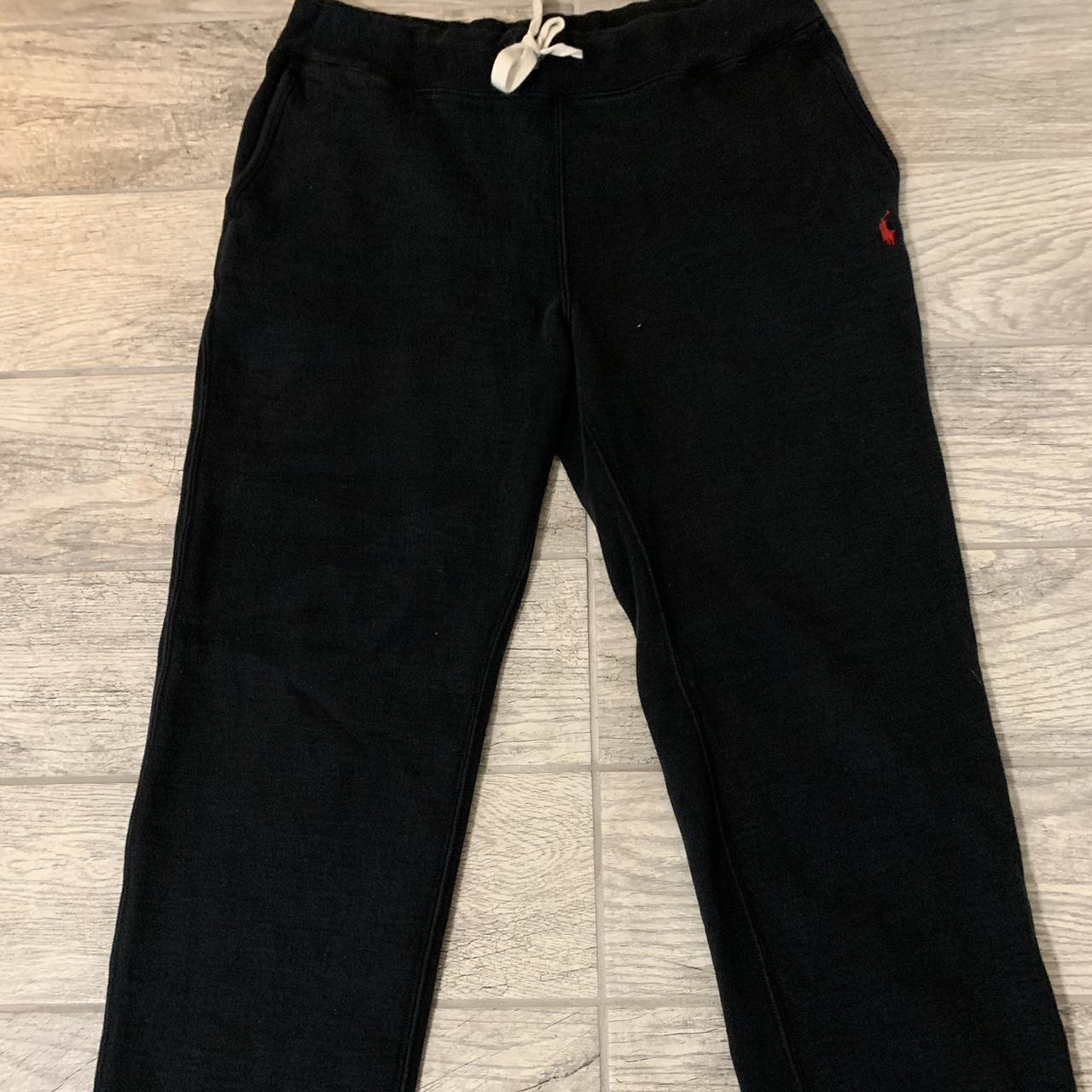 Polo Ralph Lauren Men's Black and Red Joggers-tracksuits | Depop