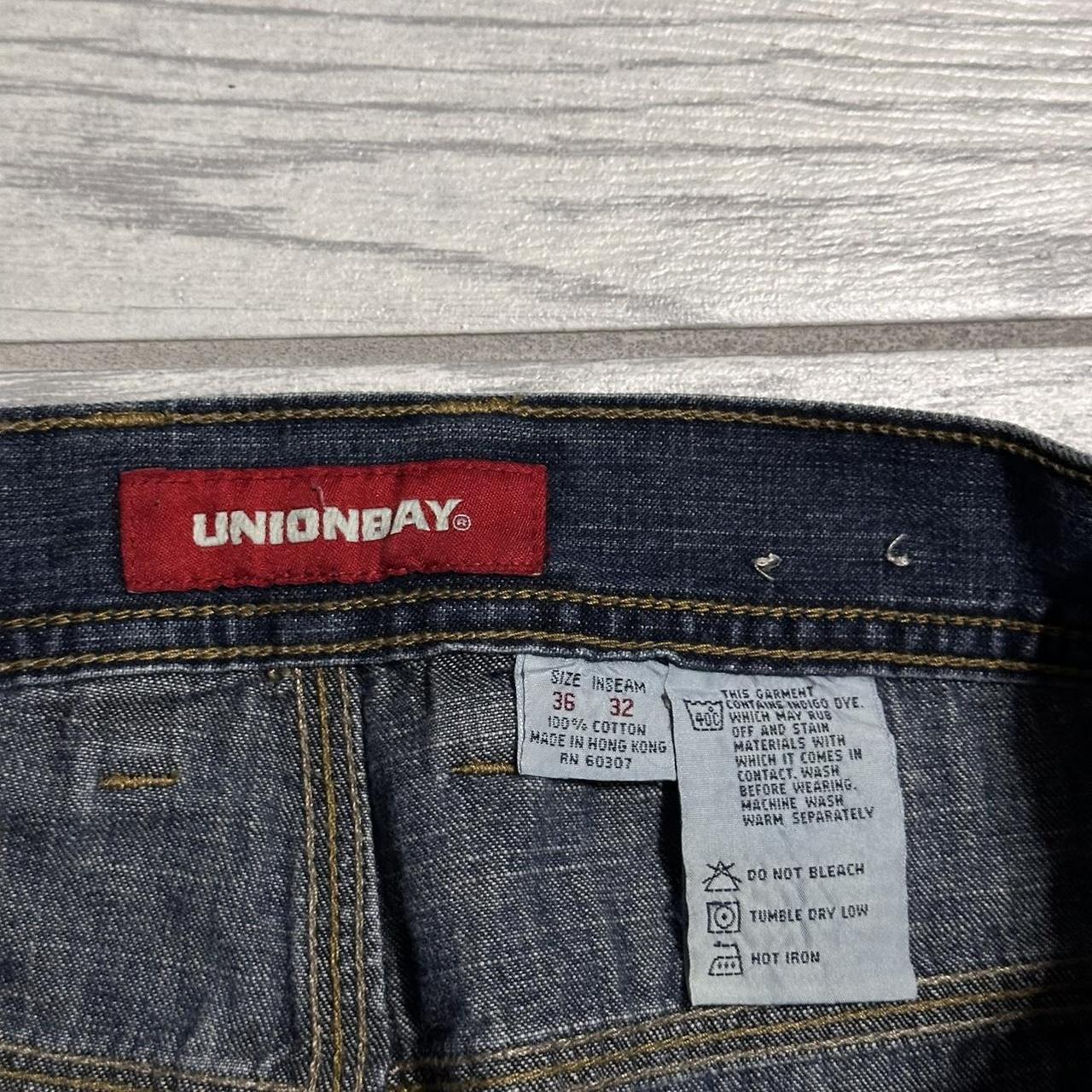 Vintage UNIONBAY Jeans 36x32 Dark Blue Carpenter... - Depop