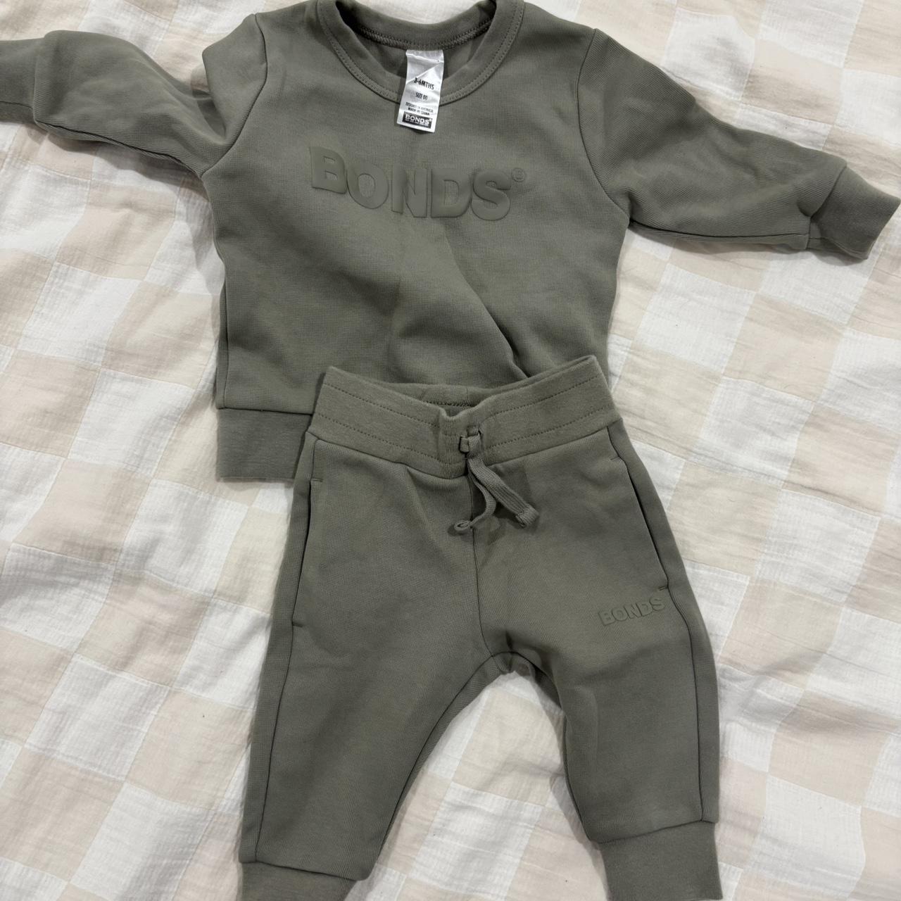 Bonds khaki tracksuit set size 3-6 months. Tags... | Depop