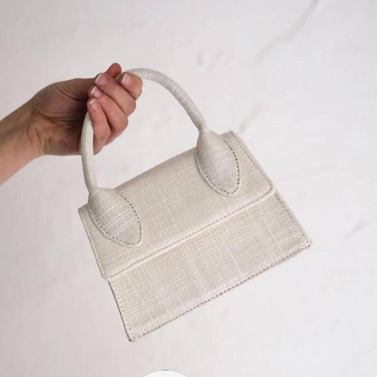 Billini handbag Off white linen material with rose... - Depop
