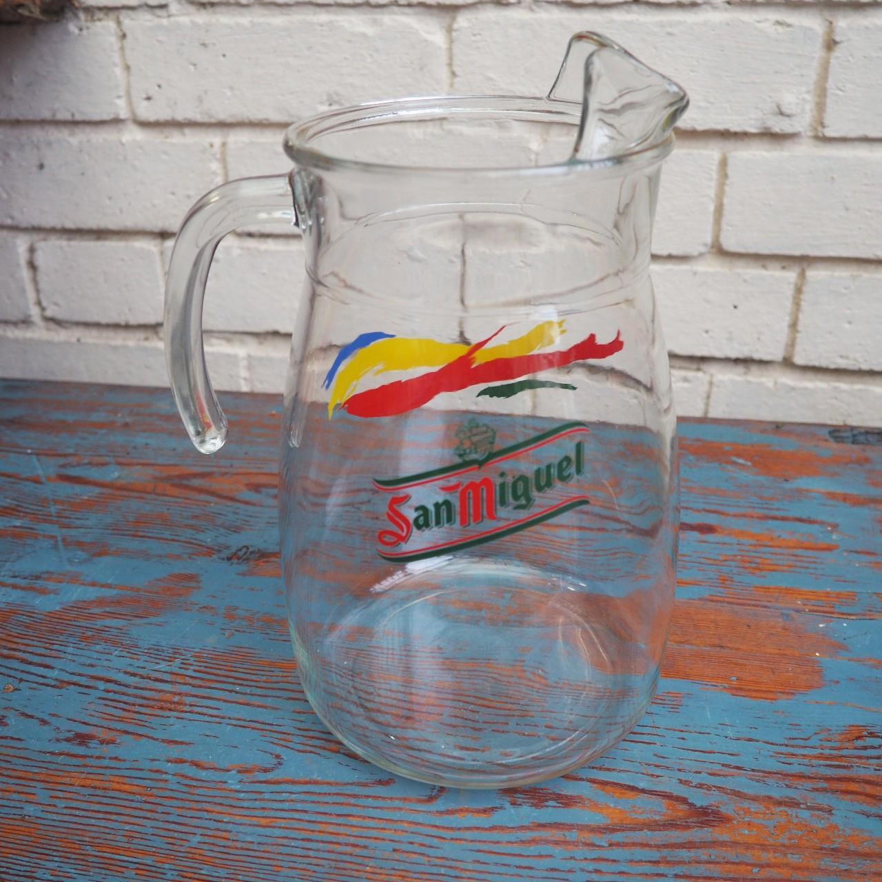 Vintage Large San Miguel Glass 4 Pint Pitcher Chunky Depop