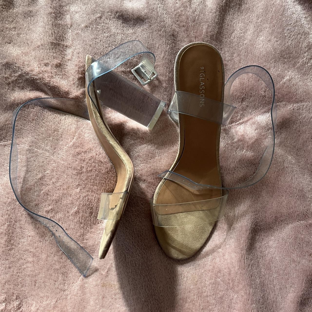 Fab clear block heels from Glassons. Worn 2 or 3 times. - Depop