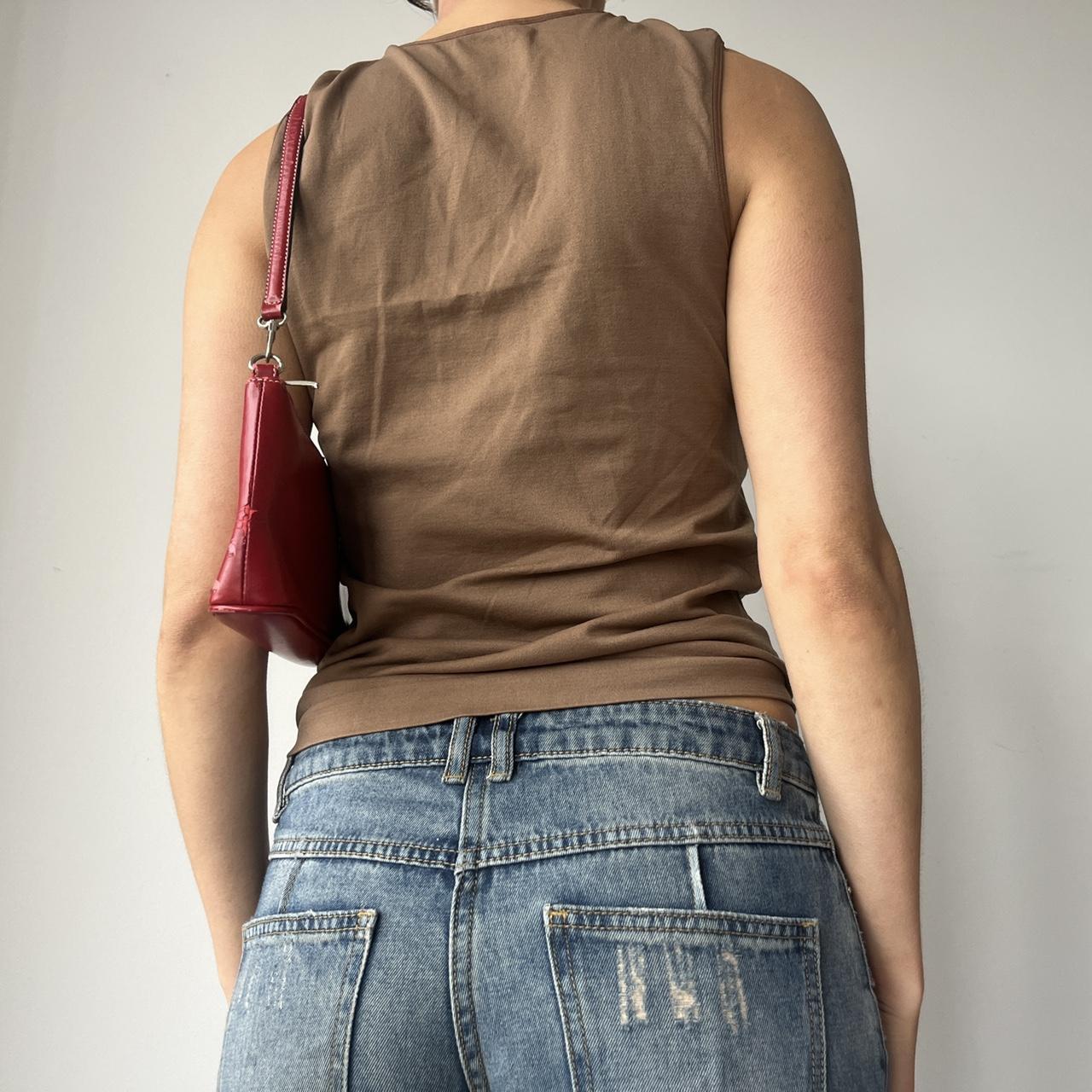 Brown rose tank Very delicate, suitable with high... - Depop