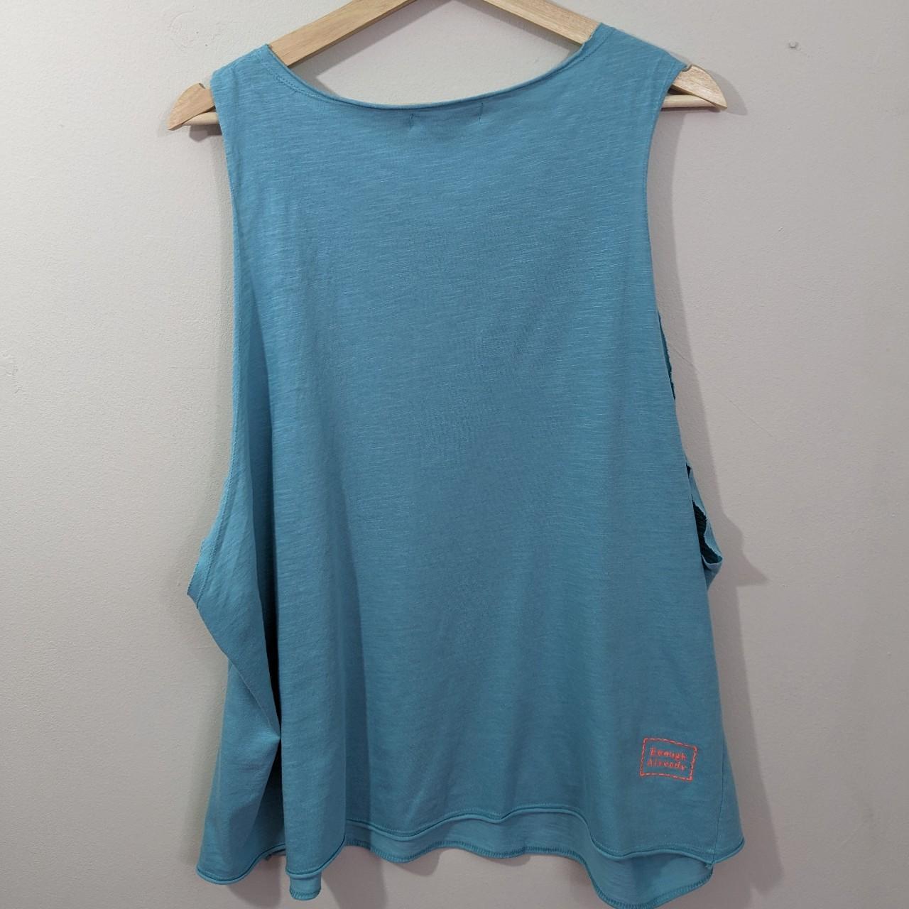 Size 16-18 Light Blue Up-cycled Muscle Vest -... - Depop