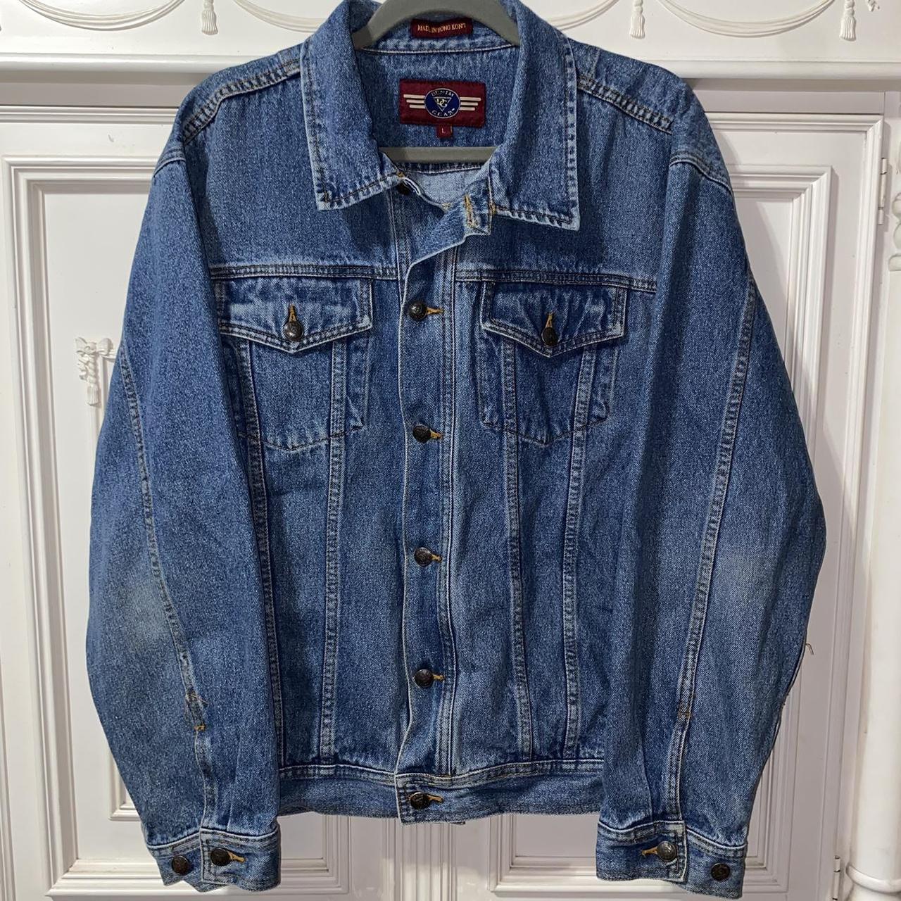 Vintage denim gear denim jacket Size... - Depop
