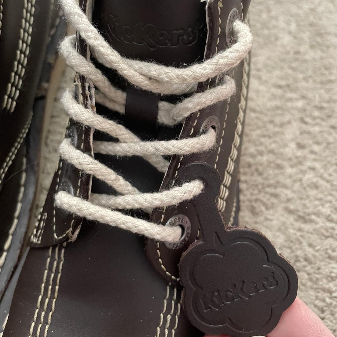 Brown size 5 kickers, worn only a handful of times... - Depop