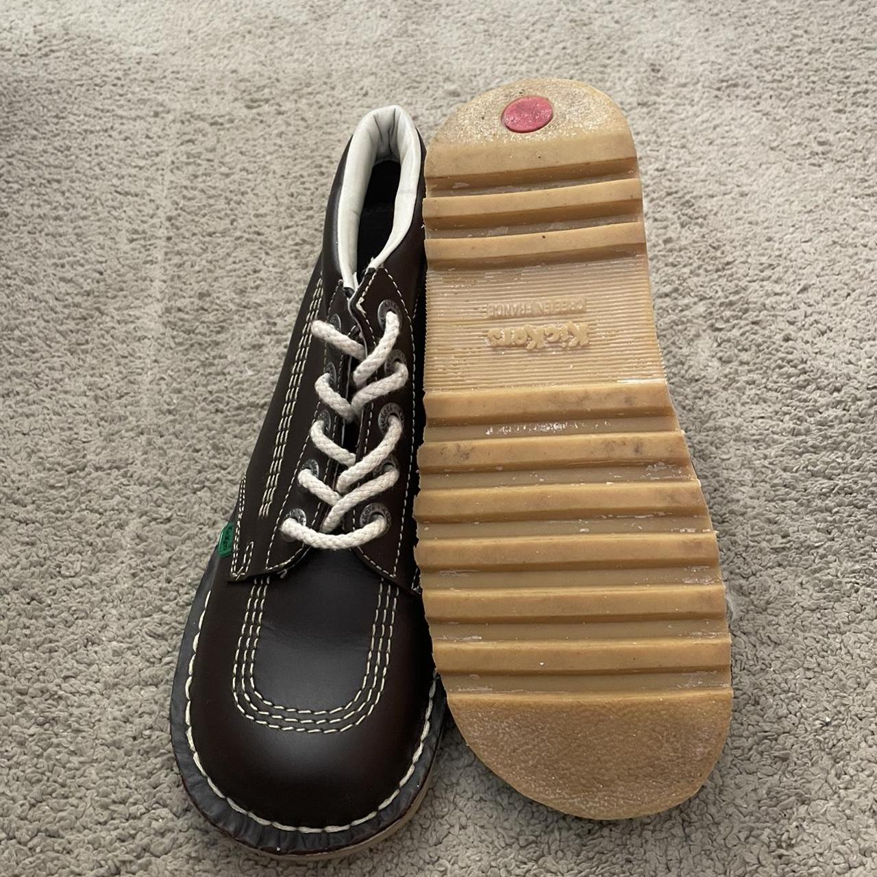 Brown size 5 kickers, worn only a handful of times... - Depop
