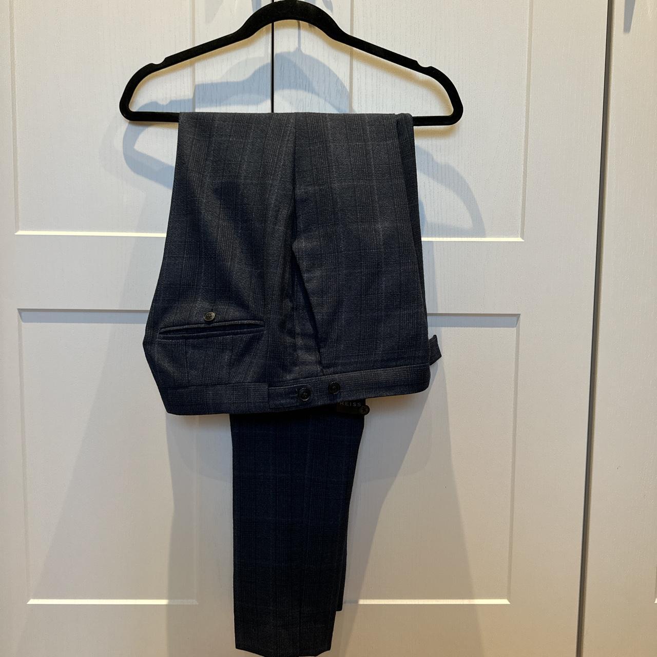 Reiss Navy patterned Suit Blazer: 42... - Depop