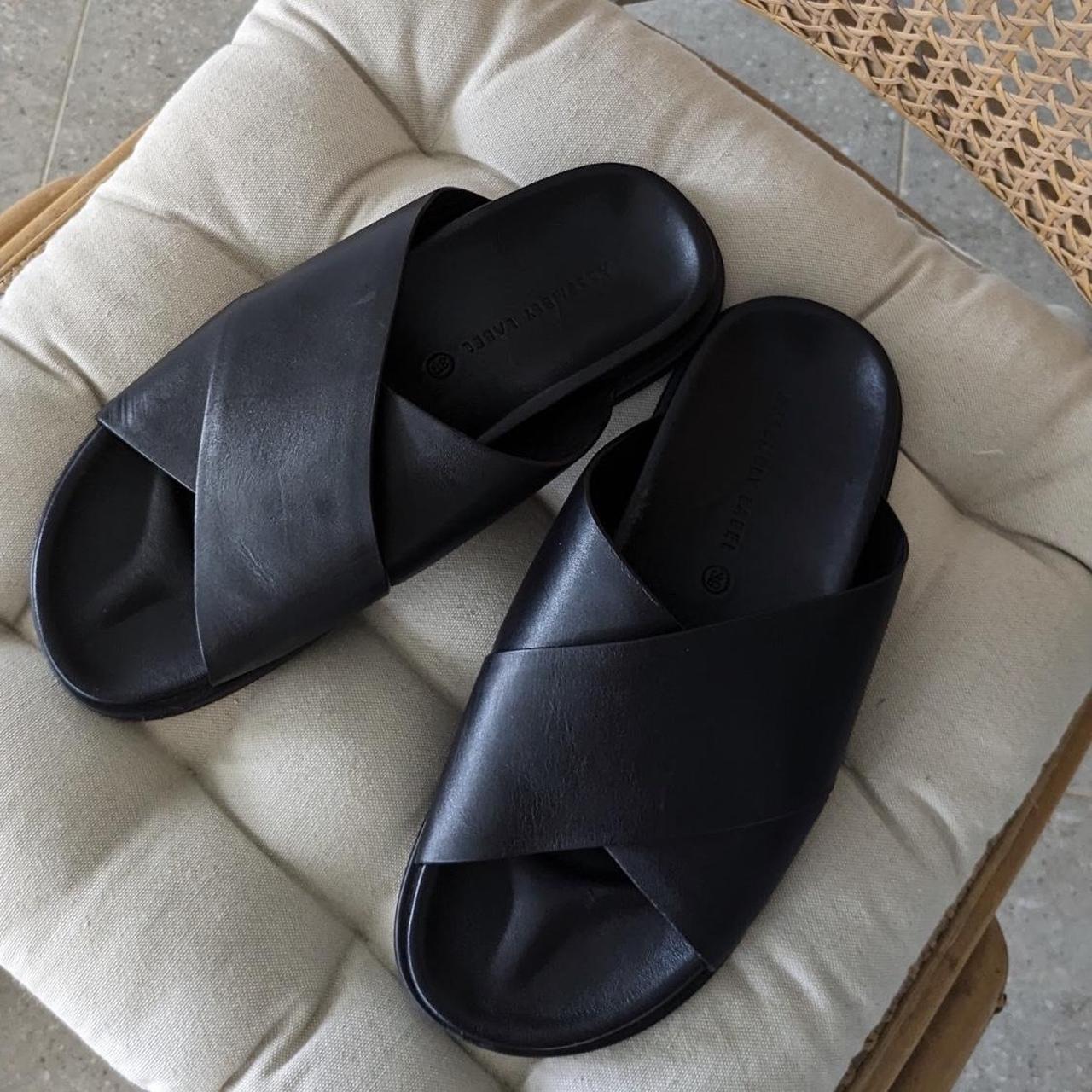 Brand: Assembly Label Details: Black leather... - Depop