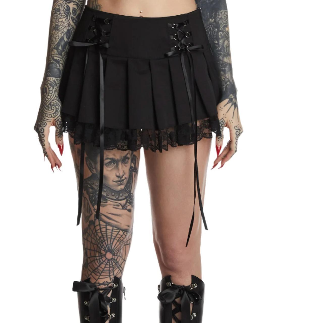 Dolls Kill Widow Song Of Sadness Pleated Skirt Worn... - Depop