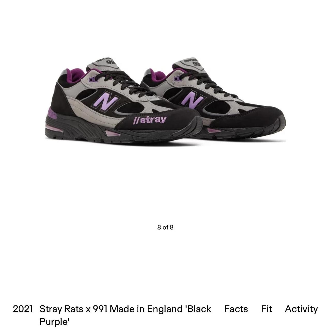 Stray Rats Women's Black and Purple Trainers | Depop