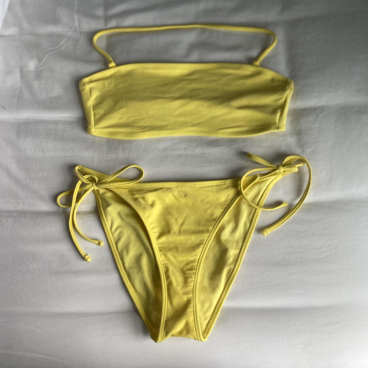 Women's Yellow Bikinis-and-tankini-sets | Depop