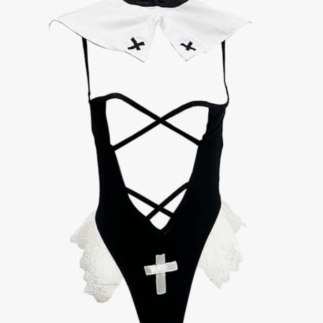 Selling this complete rave nun costume! Includes... - Depop