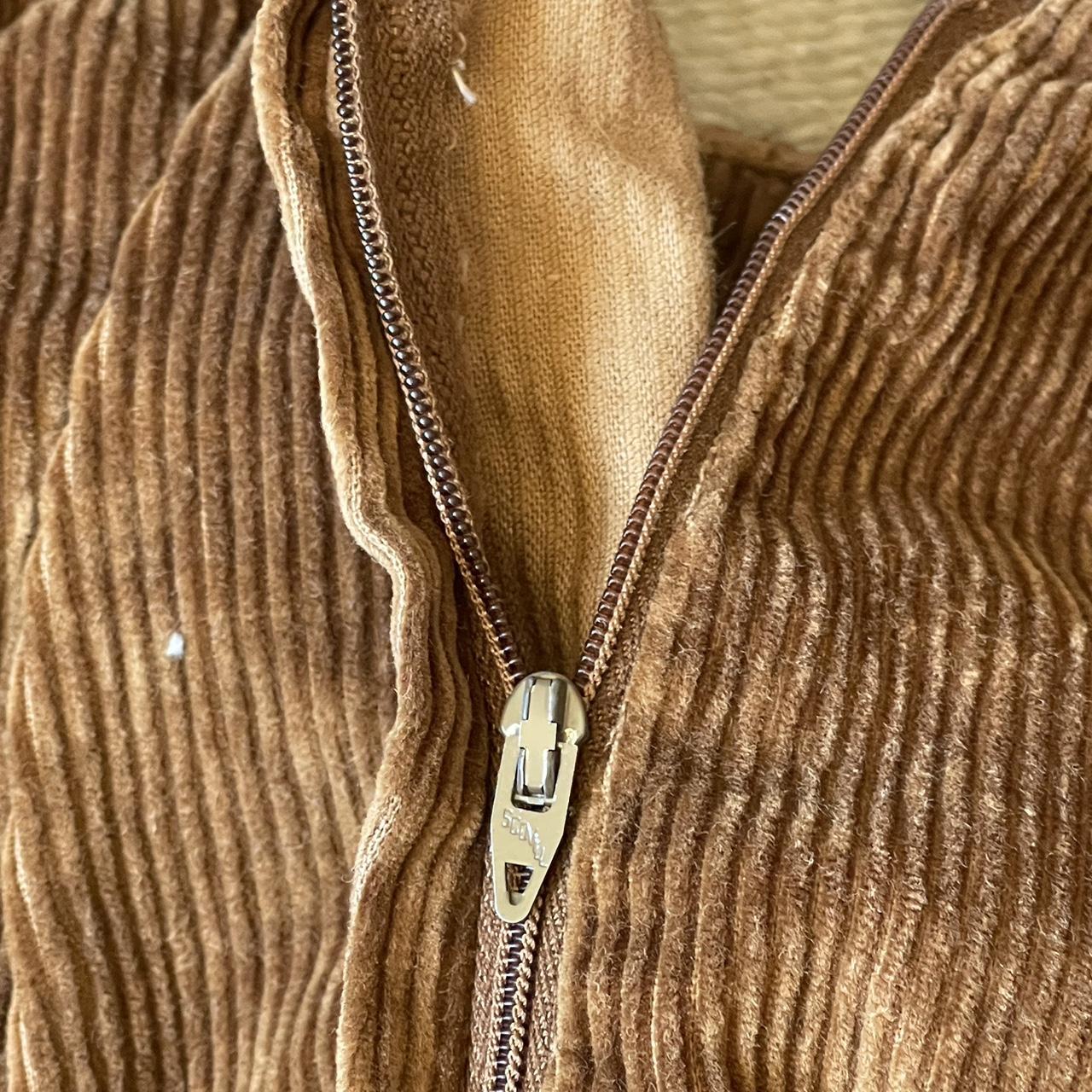 Vintage The Villager brown corduroy midi skirt with... - Depop