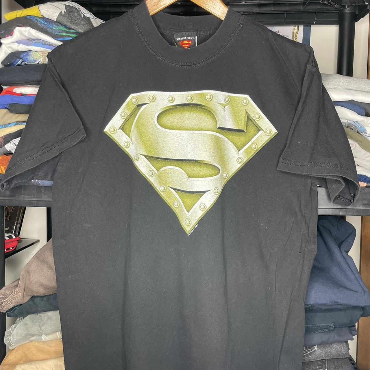 Y2K 2000 Superman Shirt cool DC shirt shoulder to... - Depop