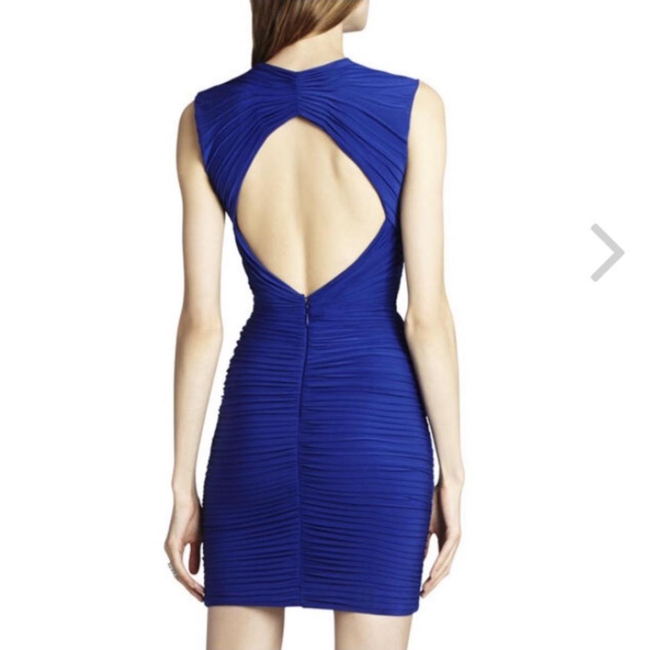 BCBGMAXAZRIA Women's Blue Dress | Depop