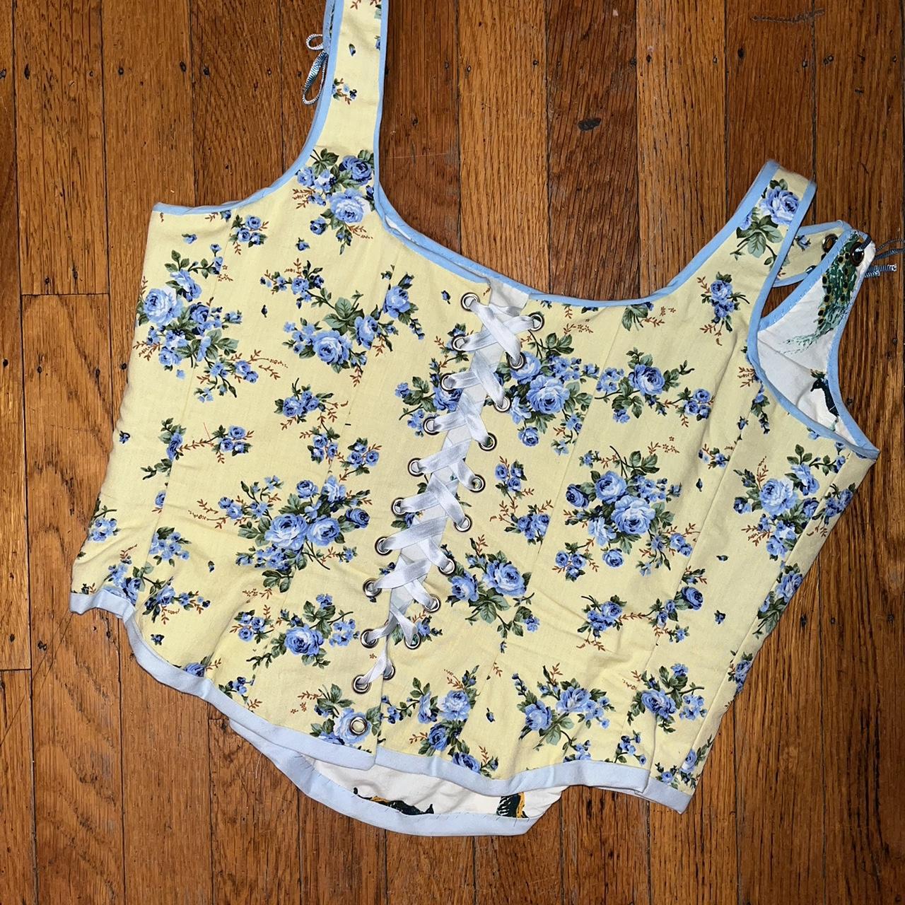 Hand made corset (modified stays Butterick pattern)... - Depop