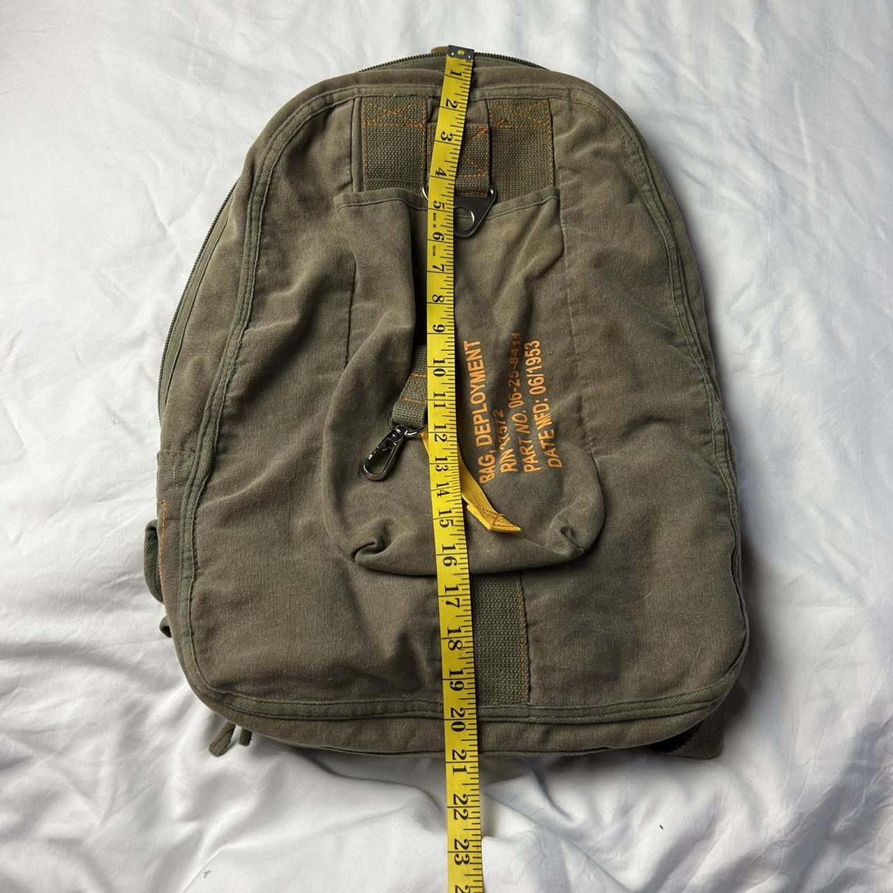 Vintage Army Bag Demployment backpack Khaki and... - Depop