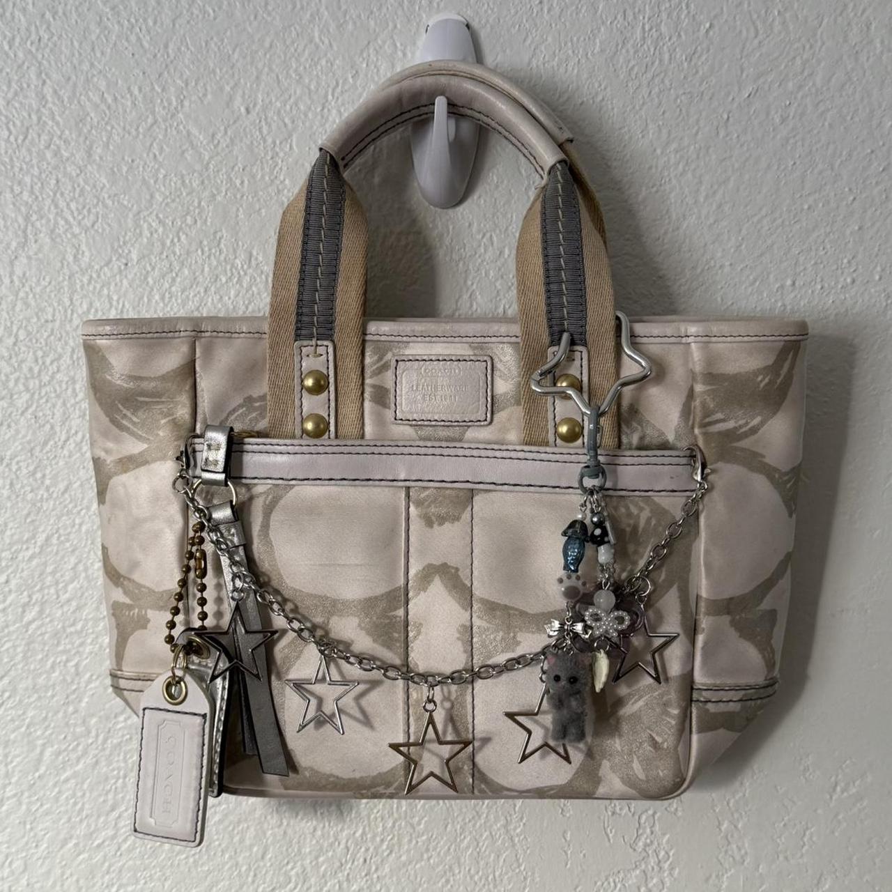 ⋆ ˚｡⋆୨୧˚ 2000s Coach Signature Scribble Tote Handbag... | Depop