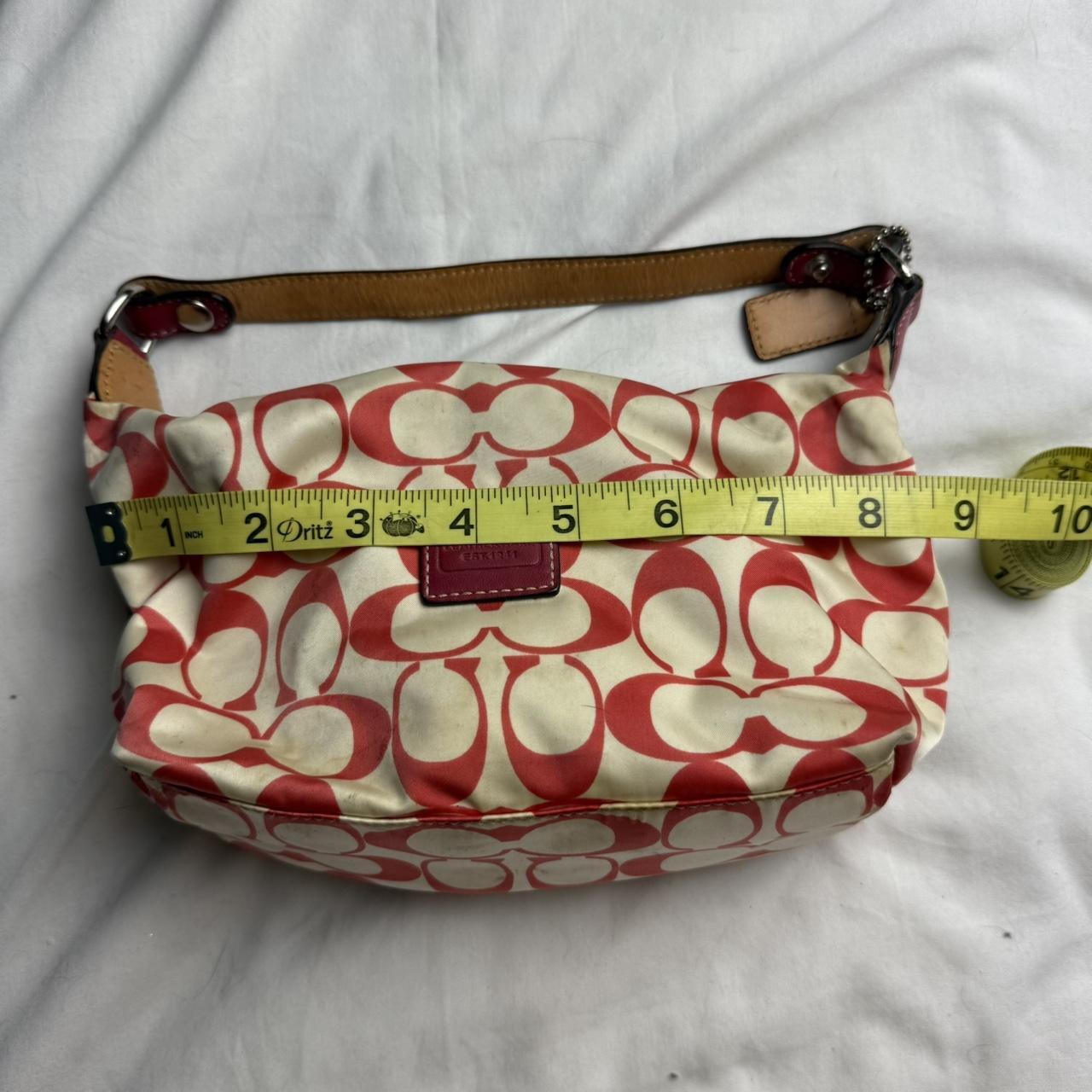 ⋆ ˚｡⋆୨୧˚ 2000s Coach Signature Nylon Red Mini Bag... | Depop