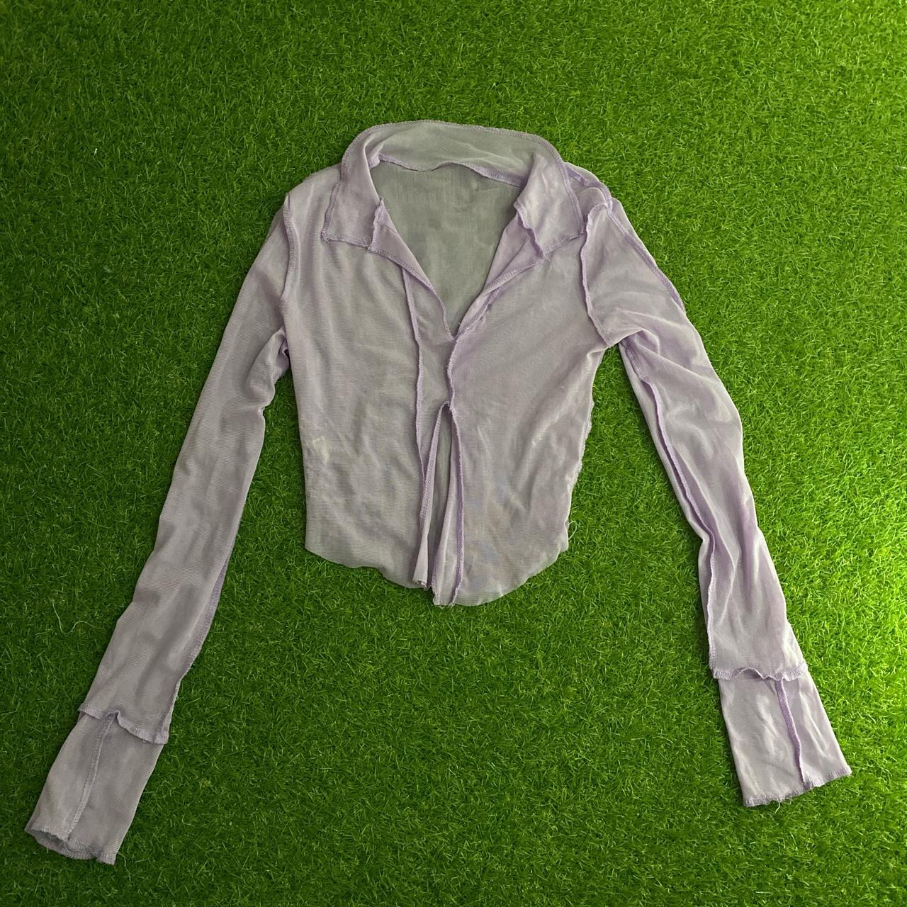 Purple Sheer top - Depop