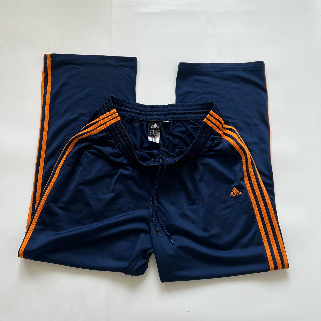 Adidas Men's Navy and Orange Joggers-tracksuits | Depop