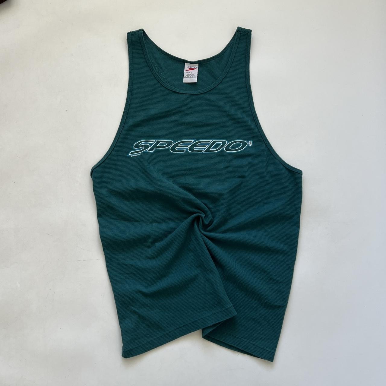 Vintage 1998 Green Speedo tank top sportswear Made... | Depop