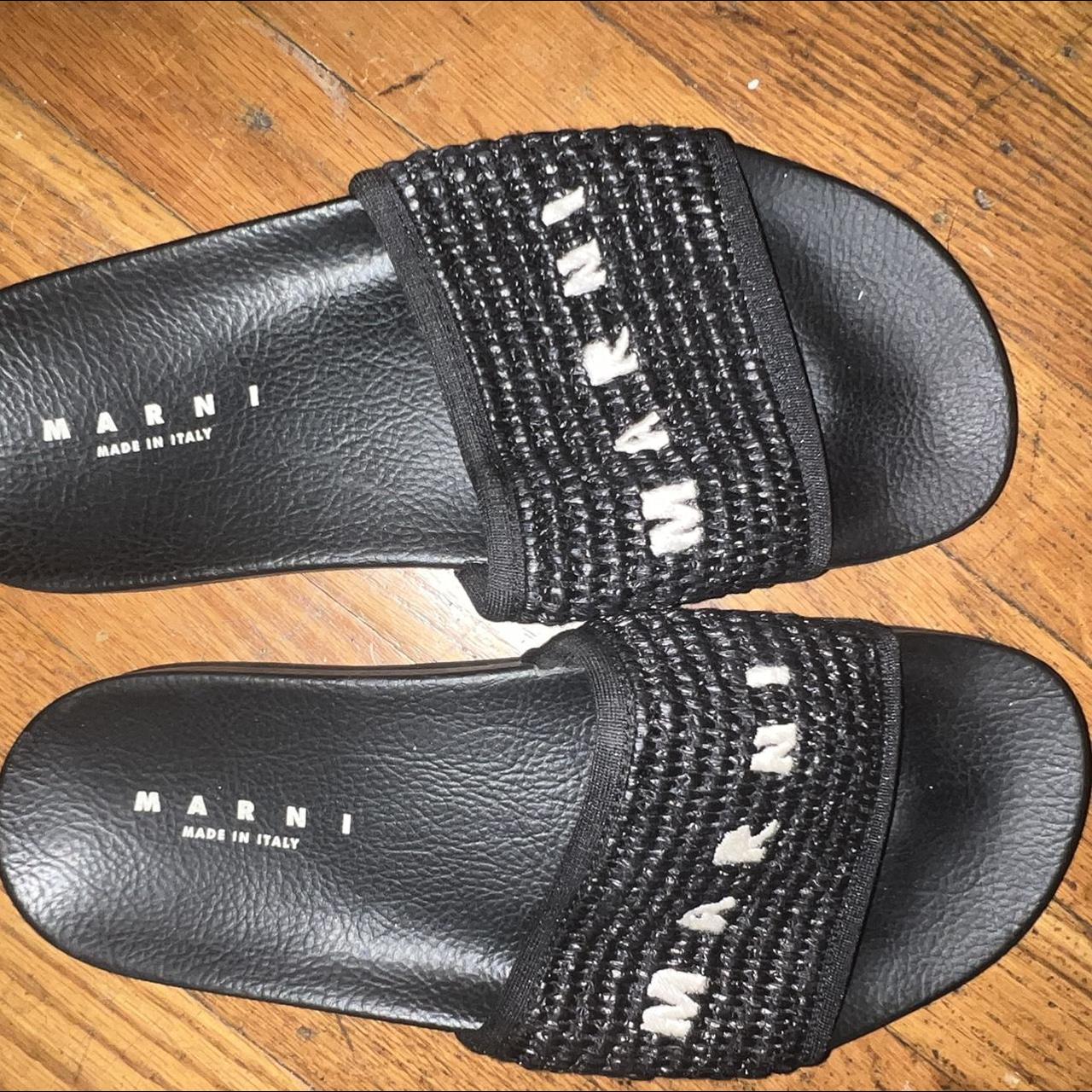 Marni slides Worn once Size 9 Comes with box - Depop