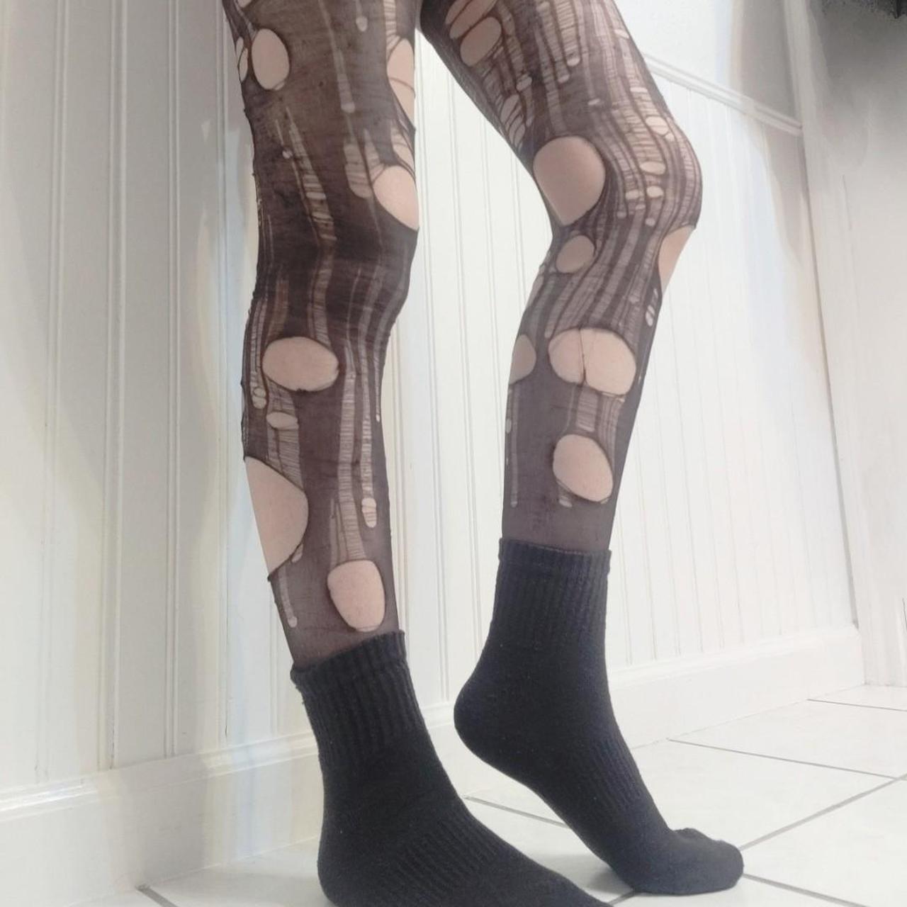 * Distressed/Torn Goth Tights * ° Distressed... | Depop