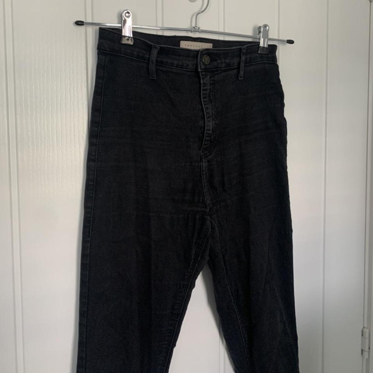Black topshop Joni jeans with belt loops. Size W30... - Depop