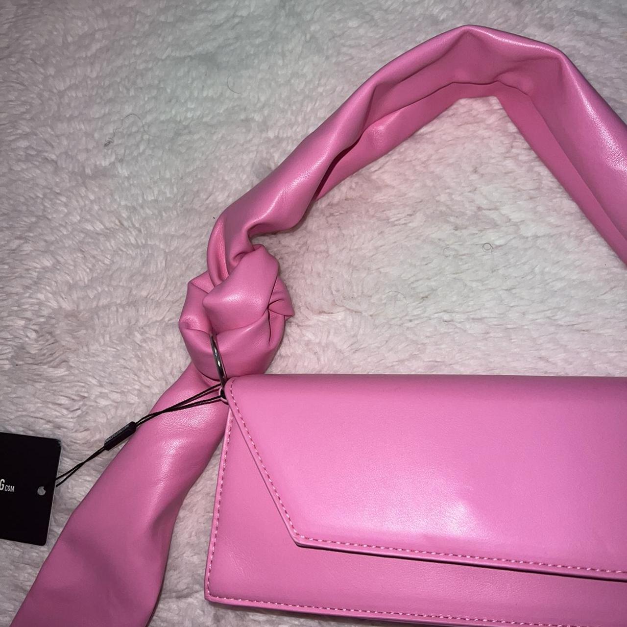 PrettyLittleThing Women's Pink and Silver Bag | Depop