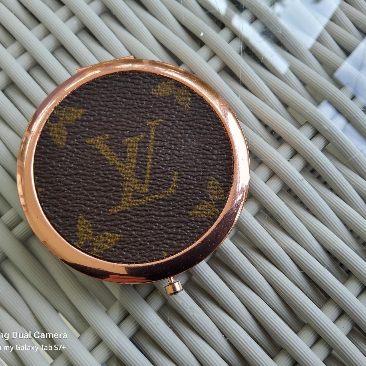 Repurposed Louis Vuitton canvas double mirror... - Depop