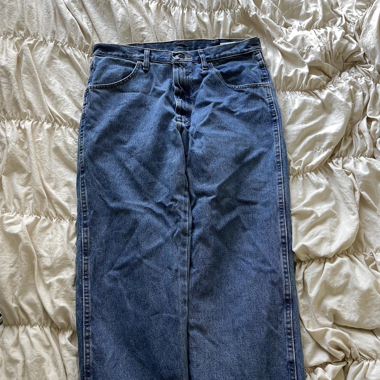 oversized baggy jeans labeled a size 34 x 32 brand... - Depop
