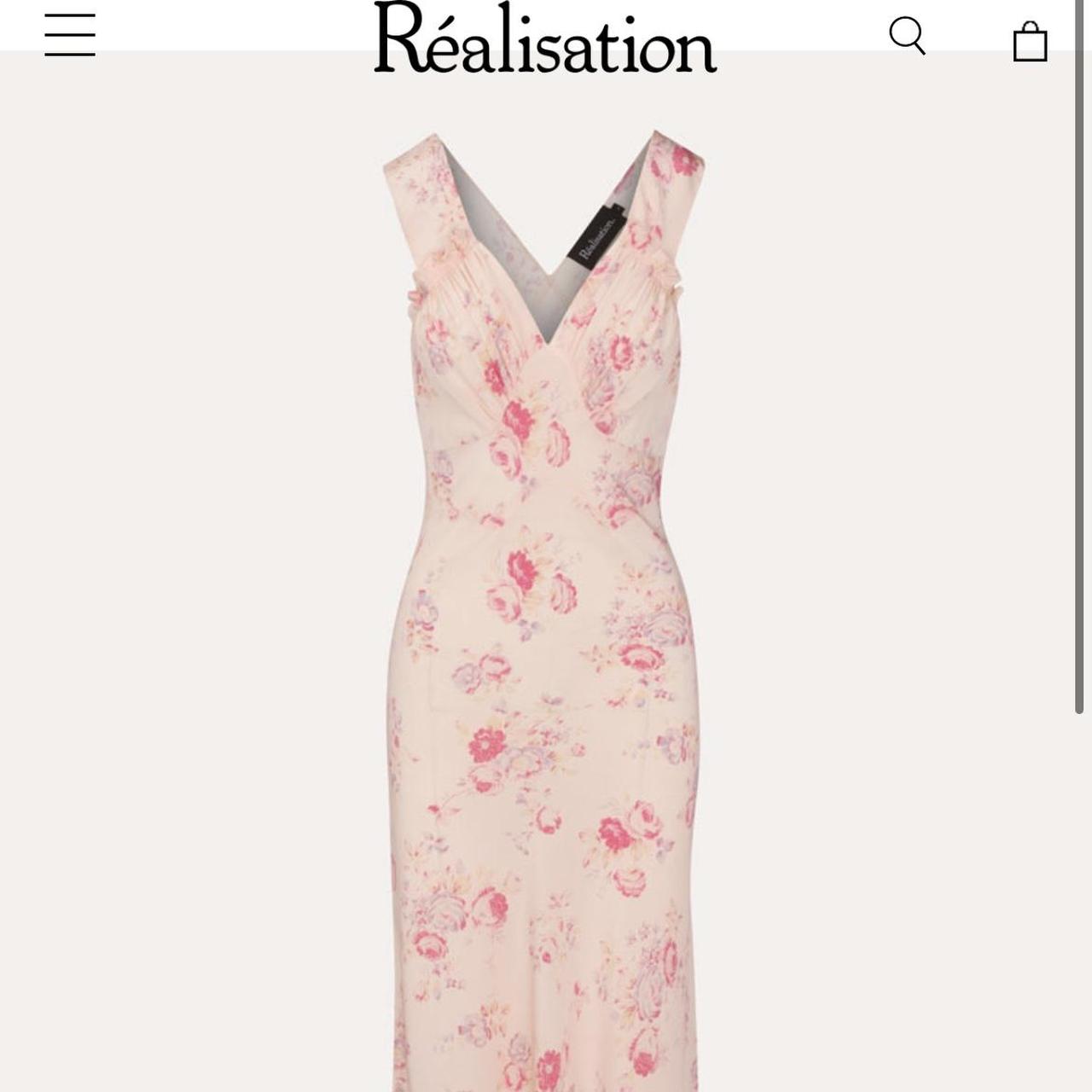 Réalisation Par Women's Pink Dress | Depop