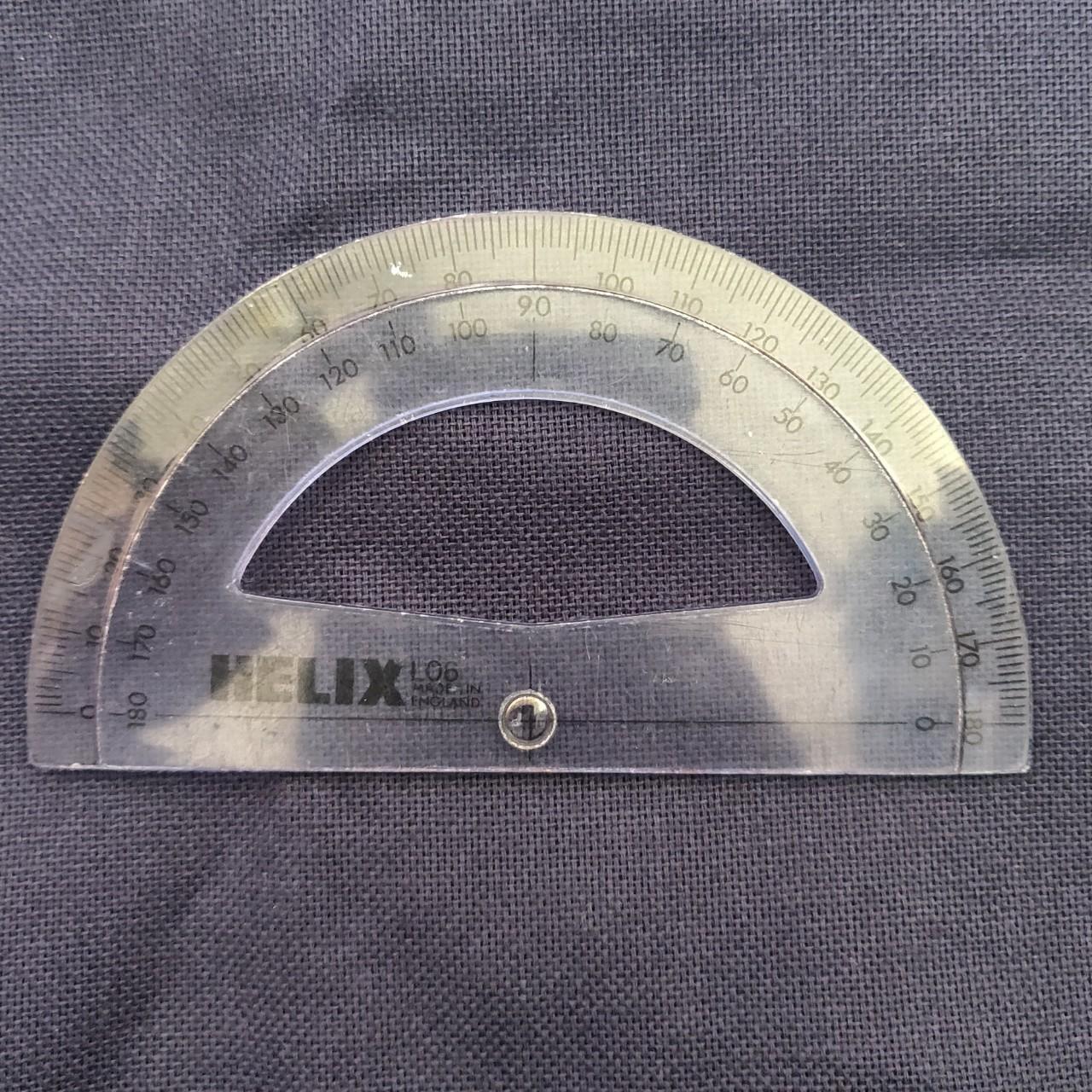 Clear Helix Protractor Good condition, small white... | Depop