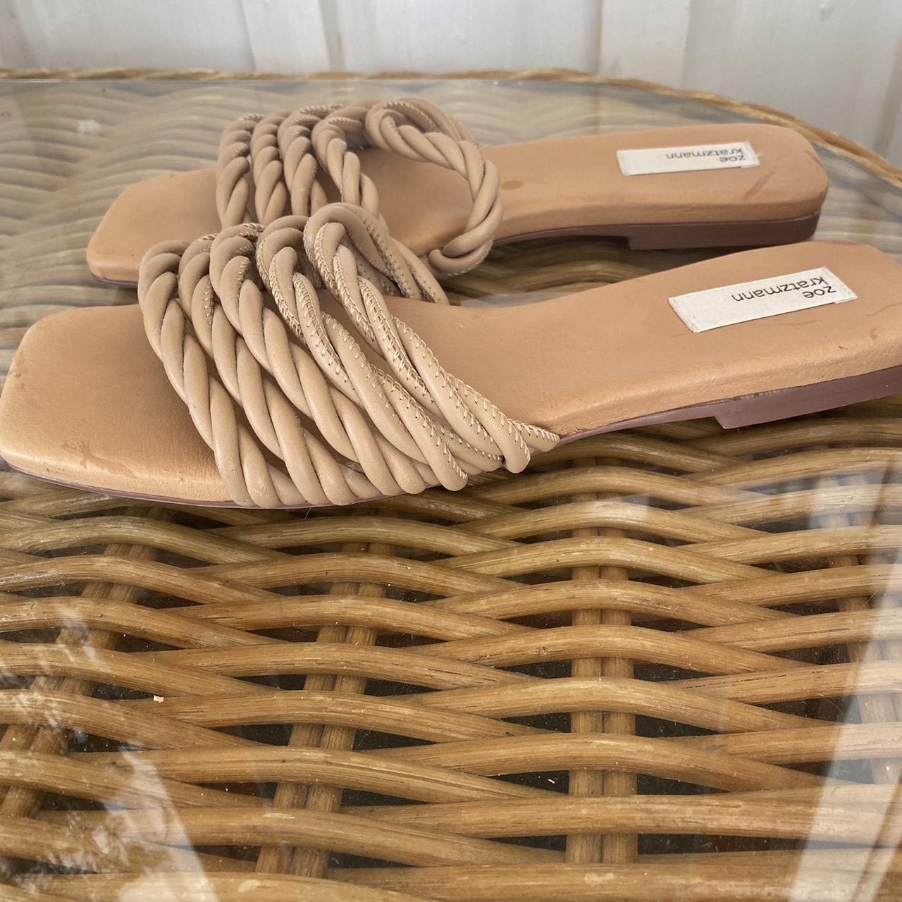 Zoe Kratzmann Slides Tan size 40 RRP 260 - Depop