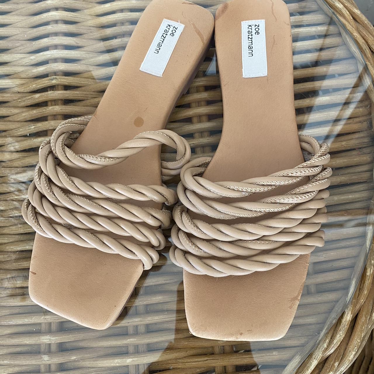 Zoe Kratzmann Slides Tan size 40 RRP 260 - Depop