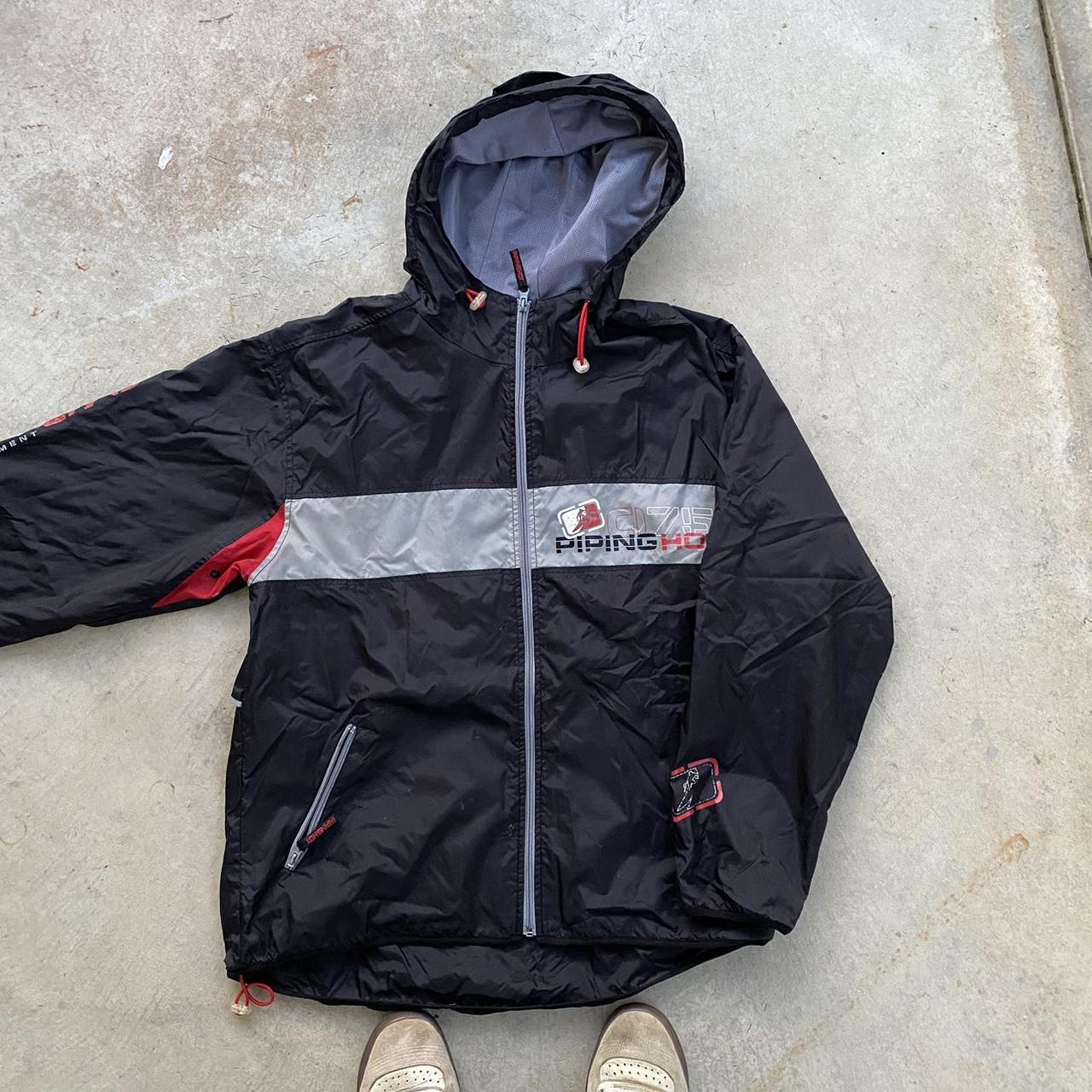 Vintage piping hot surf jacket Tagged M fits L 24x28 - Depop