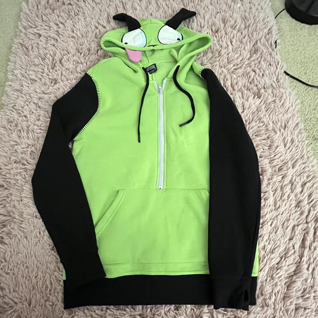 Hot Topic Women's Green and Black Hoodie | Depop